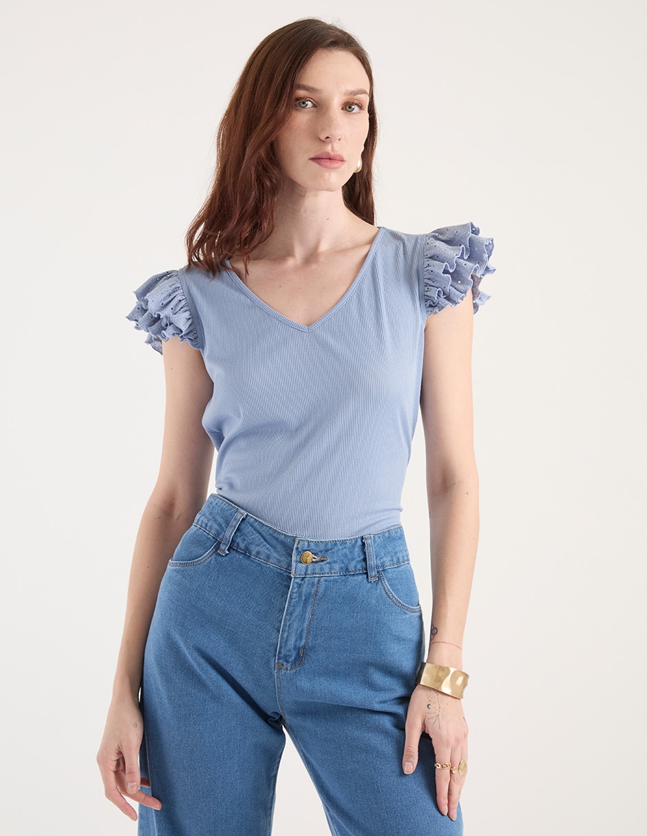 Blusa Week by Weekend manga corta para mujer